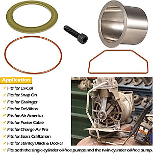 K-0650 Air Compressor Cylinder Sleeve and Compression Ring Replacement Kit Perfectly Fits for Craftsman DeVilbiss Porter Cable Air Compressor Cylinder