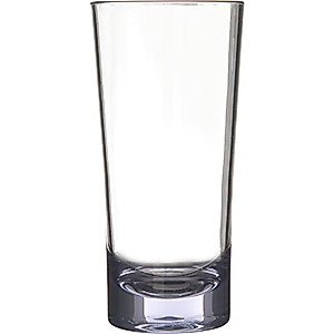 Carlisle FoodService Products Alibi Plastic Beverage Glass for Restaurant, Kitchen, and Bar, 13.9 Ounces, Clear