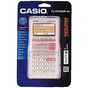 Casio fx-9750GIII Pink Graphing Calculator (fx-9750GIII-PK)