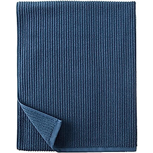 Amazon Aware 100% Organic Cotton Ribbed Bath Towels - 6-Piece Set, Navy