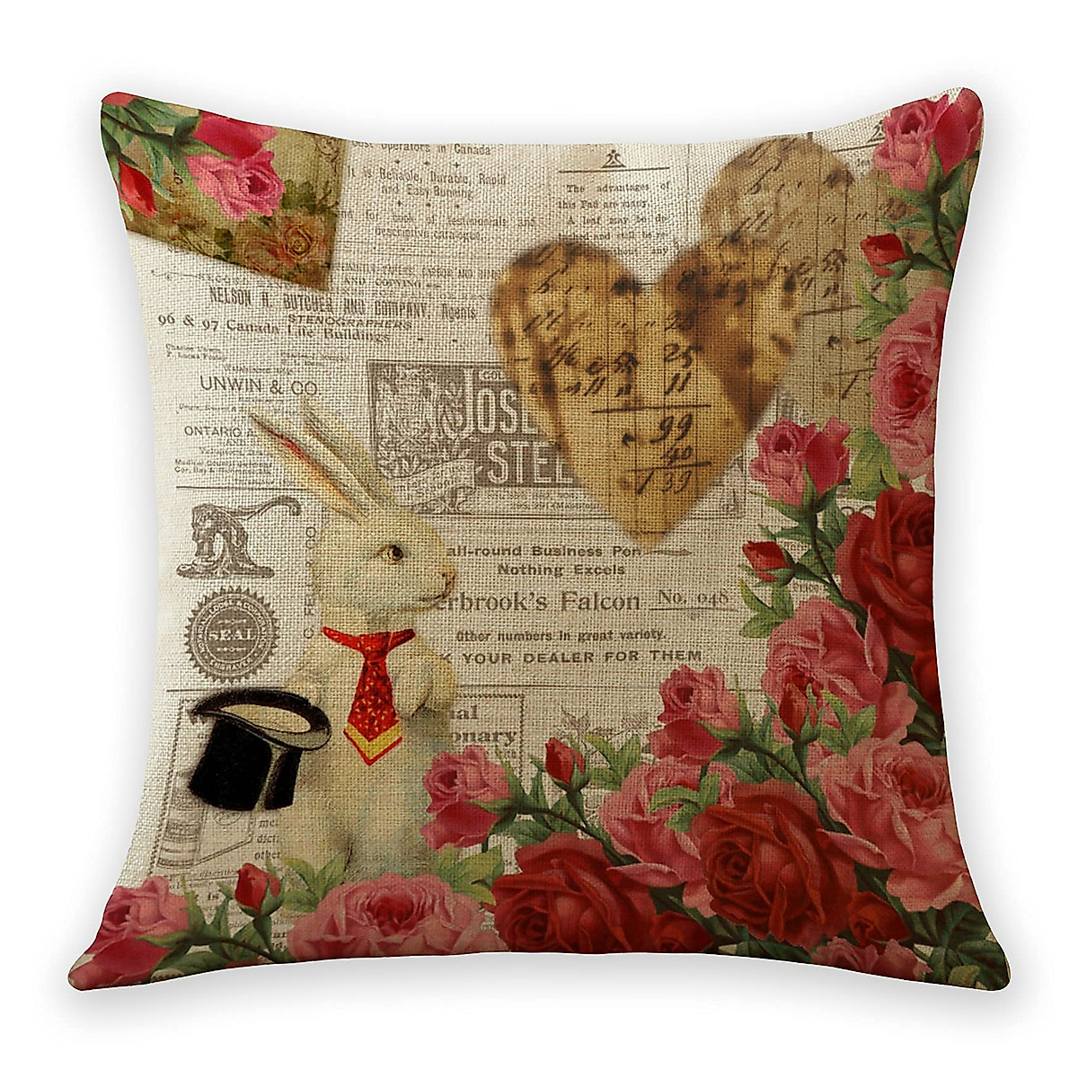 Couch Pillows for Iiving Room Set of 4,Brown and Blue Decorative Throw Pillow Covers 18x18 Inch Geometric Abstract Arts Linen Pillowcase Cushion Cases