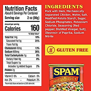 Spam Hot & Spicy, 12 Ounce Can