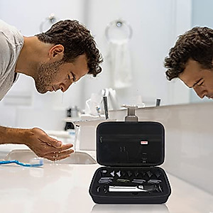 BOVKE Hard Travel Case for Philips Multigroomer All-in-One Trimmer Series 7000 MG7750/49 and Attachments, Trimmer for Beard, Head, Body, Face 23 Pieces Mens Grooming Kit Storage Bag, Black