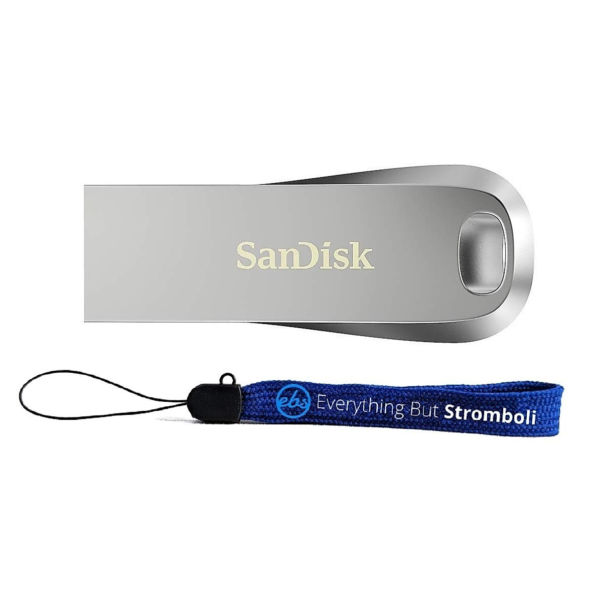 SanDisk Ultra Luxe 512GB USB 3.1 Flash Drive Works with Computer, Laptop, 150MB/s 512 GB PenDrive High Speed All Metal Storage Drive (SDCZ74-512G-G46) Bundle with (1) Everything But Stromboli Lanyard