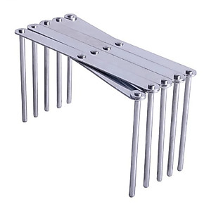 WskLinft Stainless Steel Pot Lid Holder, Multipurpose Storage Rack, Foldable, Adjustable Length, 13cm x 5.7cm x 7.2cm