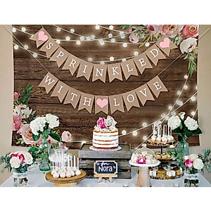 Sprinkled with Love Burlap Banner - Burlap Baby Shower Banner , Sprinkled with Love Baby Shower Decorations , Baby Sprinkle Banner, Sprinkled With Love Sign, Rustic Girl Boy Shower Burlap Banner , Photo Decoration Props