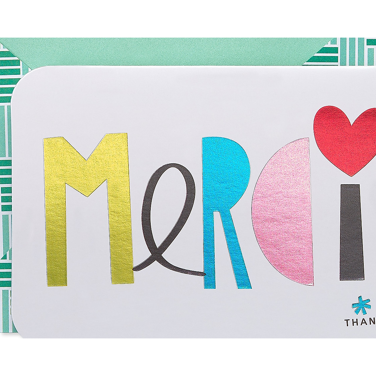 Papyrus Thank You Cards with Envelopes, Merci (14-Count)