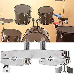 Drum Clip Rod Zinc Alloy Connecting Clamp Holder Bracket Rod Percussion Multi-function Clip Silver