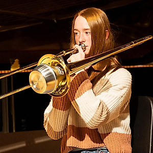 Denis Wick Trombone Straight Mute DW5505 | Metal Mute For Trombone | Mute For Low Tone Register | Straight Mute For Performance | 3.9” x 11.42” x 1.6”