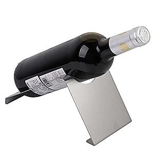 Wine Holder,Stainless Steel Single Wine Bottle Rack Wine Storage Holder Red Wine Display Stand for Kitchen Pantry Cabinet Bar