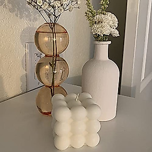 Hygge & Cwtch Bubble Candle | Handmade Soy Cube Candles Danish Pastel Room Decor Aesthetic Scented Aromatherapy Cute Shaped Decorations (Vanilla Cream, 1-Pack)