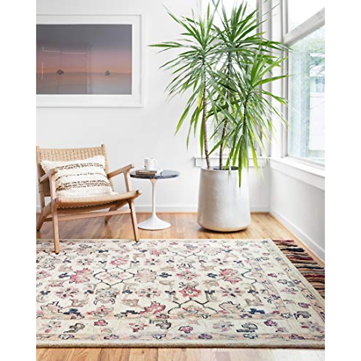 Loloi II Elka Collection ELK-02 Ivory/Multi, Transitional 7'-9" x 9'-9" Area Rug