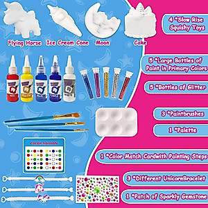 Heyzeibo Squishies Toys for Kids, Arts Crafts Squishy Gifts for Age 3 4 5 6+ Years Old Boys Girls Toddlers, Paint Your Own Squishies, Soft Stress Relief DIY Squishy Painting Toys for Adults Lovers