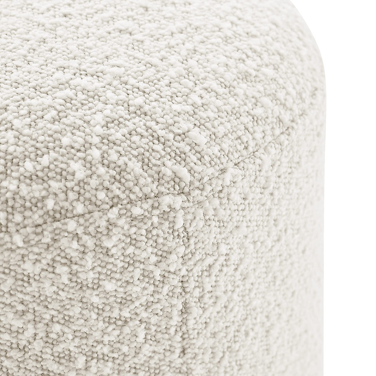 POLY & BARK Basel Ottoman, Crema White Boucle