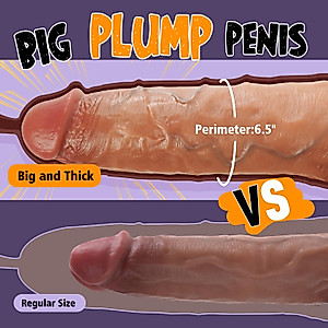 Unique 10.5” Large Thrusting Dildo with APP, 5 in 1 Big Vibrating Dildo G Spot Sex Toy for Men and Women, Realistic Massive Silicone Dildo with Suction Cup for Anal and G Spot Stimualtion