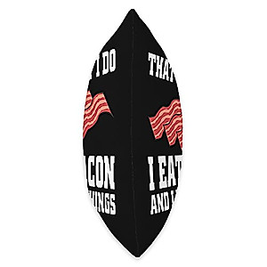 Cool Love Pig Cuts Belly Barbecue Novelty Designs Funny Bacon Gift for Men Women Cured Pork Strips Meat Lover Throw Pillow, 16x16, Multicolor