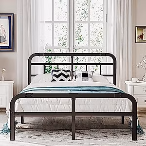 Artimorany Outlet California King Bed Frame with Headboard and Footboard, 14 Inch Heavy Duty, Cal King Bed Frame Mattress Foundation, Noise Free, No Box Spring Needed, Easy Assembly, Black