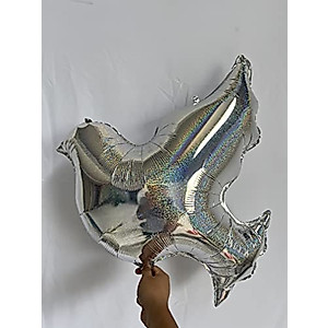2pcs 26inch Dove balloon for Baptism(Bautizo) decorations,first communion decorations for boys and girls.confirmation decorations party supplies,birthday wedding funeral baby shower party decorations balloon.
