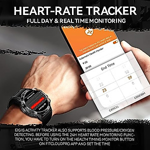 Military Smart Watch for Men Make/Answer Calls Rugged Tactical Smartwatch Compatible with Android iPhone Samsung 1.39" HD Screen Heart Rate Sleep Monitor Watch 108 Sports Modes Fitness Tracker