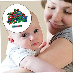 STOBOK 3 Sets Home Edition Stamp Game Wooden Building Blocks for Wood for Boys Age 1 for 1 Year Old boy Newborn Girl Teaching aids Bamboo