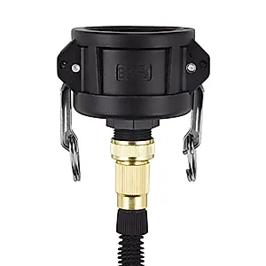 275 330 Gallon IBC Tote Fitting, Food Grade IBC Drain Adapter,2 inch Camlock x Garden Water Hose