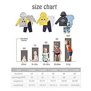 Gorboig 3-6 Month Boy Clothes Hoodie Jacket Long Sleeve Bodysuit Pant Set Dinosaur 3PCS Outfit(camo,6m)