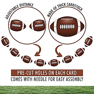 4PC - Football Party Decorations - Football Banner - Football Hanging Decorations Decor for Themed Birthday Party Bowl Game Fans Home Garland Supplies Flag