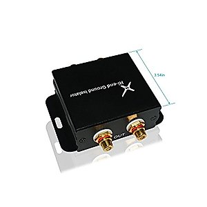 XtremPro Hi-end Ground Loop Noise Isolator/Filter for Car Audio/Home High-Fidelity System - Black (65042)