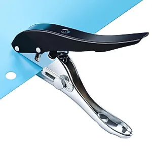 Single Hole Punch,Hole Punch Paper Hole Puncher Heavy Duty Single Hole Punch Hole Punches Paper Punch Portable Hand Held for Tags Paper Cards Plastic Cardboard (8MM Black)