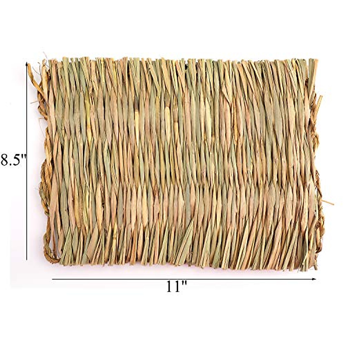 Yesland 12 Pack Woven Bed Mat for Rabbits - Grass Mat & Bunny Bedding Nest - Rabbit Bed and Natural Chew Toy Bed for Guinea Pig Chinchilla Squirrel Hamster Cat Dog and Small Animal