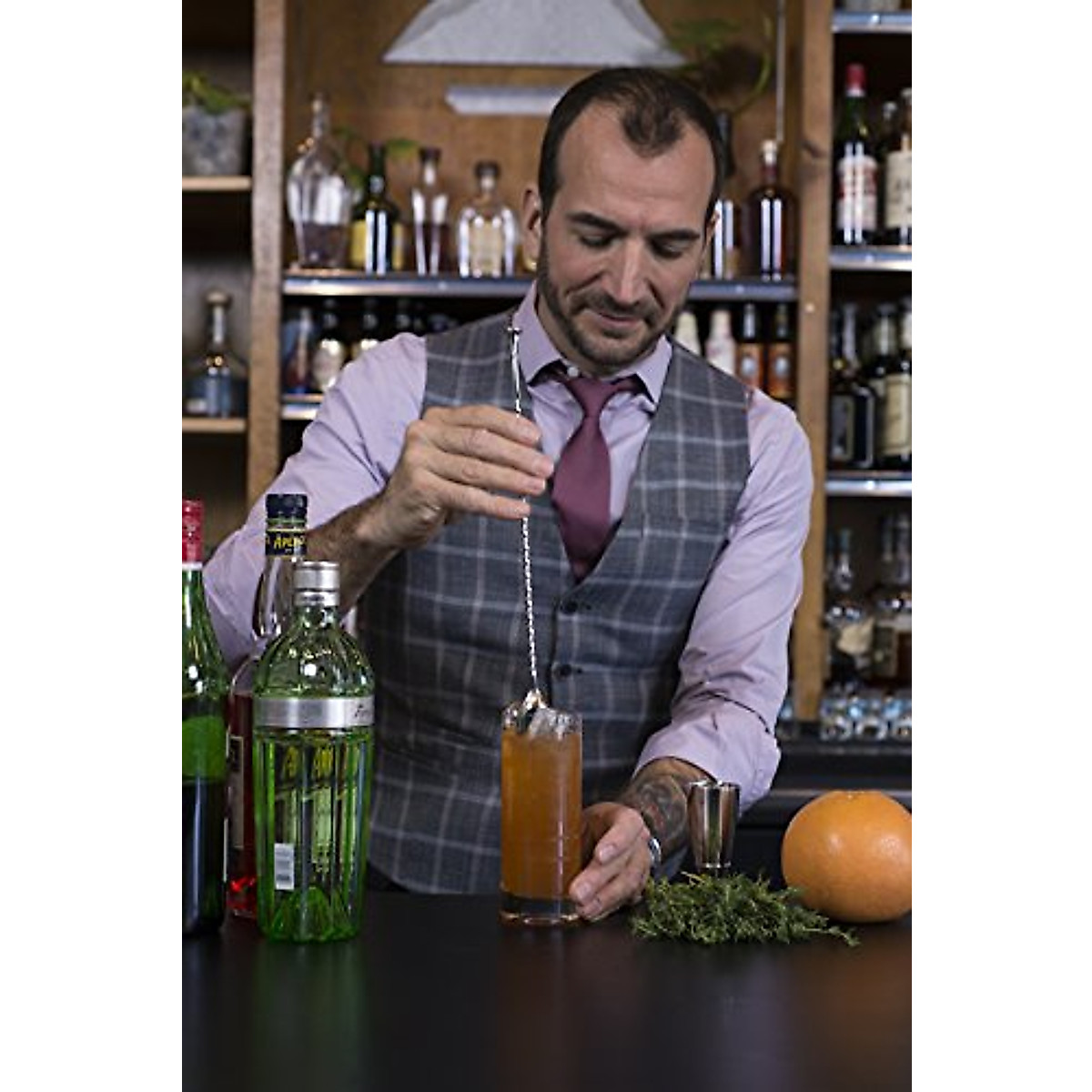 Crafthouse by Fortessa Professional Metal Barware/Bar Tools by Charles Joly, 12.5" Stainless Steel Twisted Bar Spoon