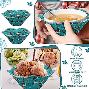 CHENGU Set of 4 Bird Microwave Bowl Holder Hot Bowl Holder Multipurpose Soup Bowl Cozy Heat Resistant Bowl Potholders for Microwave Bowl Hot Pads for Soup Bowl Hot Food Kitchen Supplies (Bird)