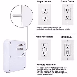 KMC Smart Tap 2-Pack, 4-Outlet Smart Plug WiFi Outlet Wall Tap, Energy Monitoring, Works with Alexa and Google Home, Remote Control Your Devices from Anywhere, No Hub Required, ETL Certified, White