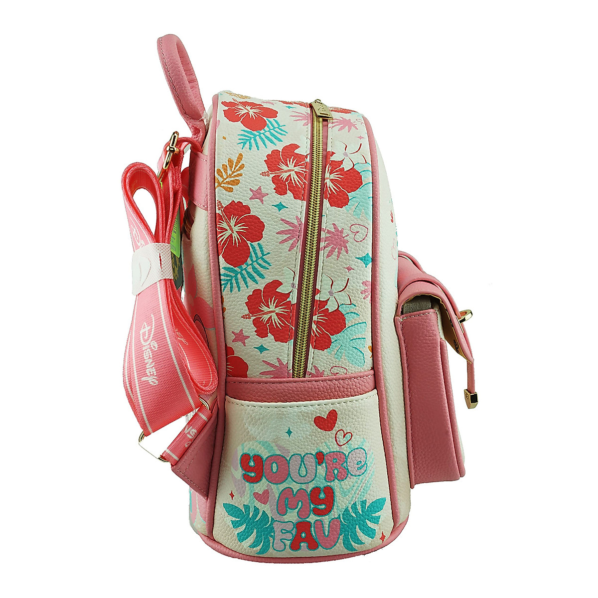 Wondapop Disney Angel and Stitch 11" Vegan Leather Fashion Mini Backpack