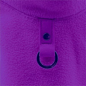 Dog Fleece Sweater for Dog Vest for Winter Dog Winter Clothes Dog Fleece Jacket French Bulldog Clothes Dog Sweater for Small Medium Large Dogs (Small, Purple)