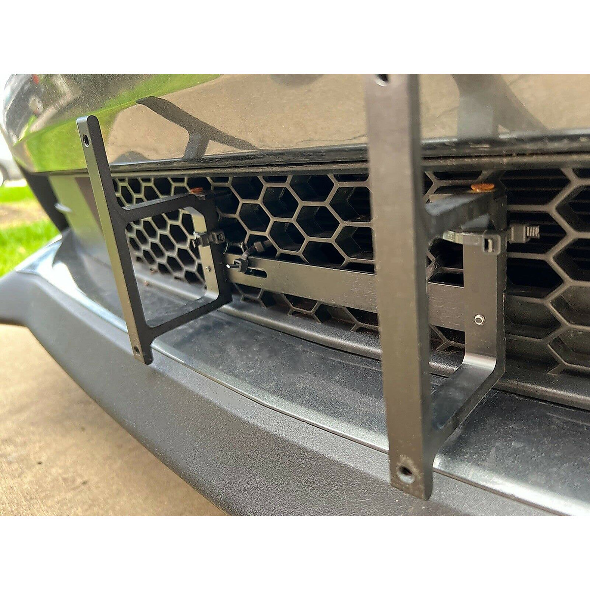 Dasen Lower Grille Front License Plate Mount Bracket Removable Compatible with 2015-2021 Ford Mustang Shelby GT350/GT350R - No Drilling