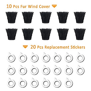 SUNMON Camera Mic Windscreen Windshield Wind Muff for DJI Osmo Action Camera,Sony RX1 RX10 RX100 Digital Compact Cameras Wind Cover (10 Pack)