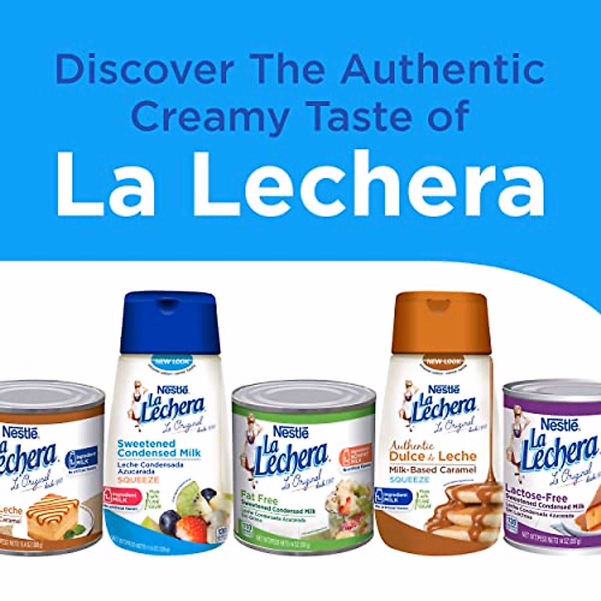 Nestle La Lecherita Lowfat Sweetened Condensed Milk, 3.5 Ounce (Pack of 6)