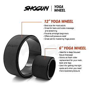 Shogun Yoga Wheel Roller for Back Pain Relief - Back Roller Wheel Stretching Device for Back Pain Relief - Back Cracking Wheel Perfect for Spine Stretching, Improved Flexibility & Mobility