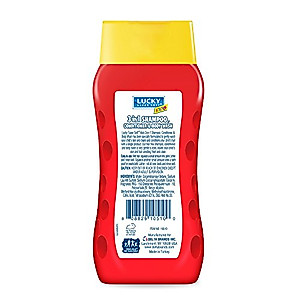Lucky Super Soft Kids 3 In 1 Shampoo with Detangle Conditioner Body Wash, Strawberry Smarts, 12 Ounce