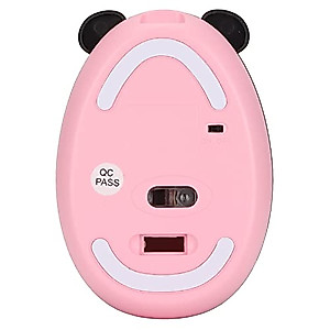 ASHATA Mini Cute Wireless Mouse, 2.4G Rechargeable Wireless 1200DPI Ergonomic Fashionable Gaming Mice with USB Receiver and 3 Buttons for PC Laptop Computer for Kids Girls, Customizable