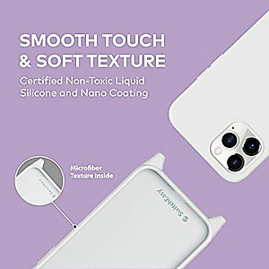 SwitchEasy Compatible with iPhone 12 Pro Max Case - Play, Liquid Silicone Case with Crossbody Lanyard, Adjustable Fashion Neck Strap, Full-Body Shockproof Protection, Screen & Camera Cover - White