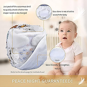 BIG ELEPHANT Baby Cloth Diaper Cover - 4 Pocket Diaper Case with 4 Color Changing Inserts Adjustable Reusable 18-36 Month