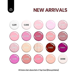 Beetles Gel Nail Polish 23Pcs Nail Set Dare to Bare Collection Nude Pink White Neutral Soak off Uv Led Lamp Needed Manicure with 3Pcs Base Matte and Glossy Top All Seasons for Girls Women