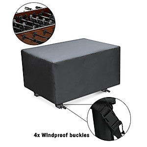 TOHONFOO Foosball Table Cover Soccer Table Cover Outdoor/Indoor Heavy Duty Water-Resistant 210D Oxford Fabric Universal GameTable Protection