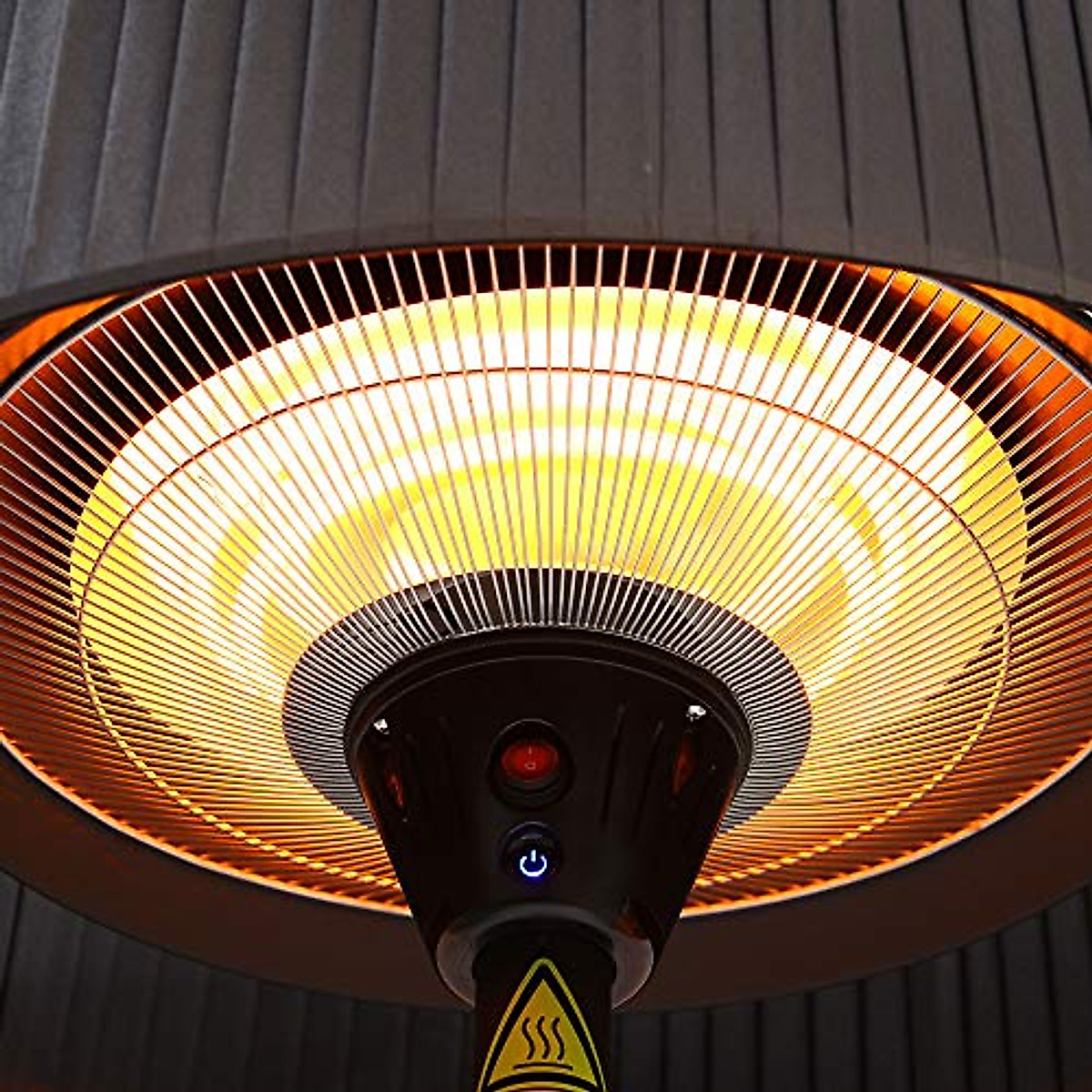 Paragon Outdoor Sol Electric Patio Heater, 1500W Indoor Outdoor Infrared Heat Lamp, Portable Heater, 3 Heat Settings, Black