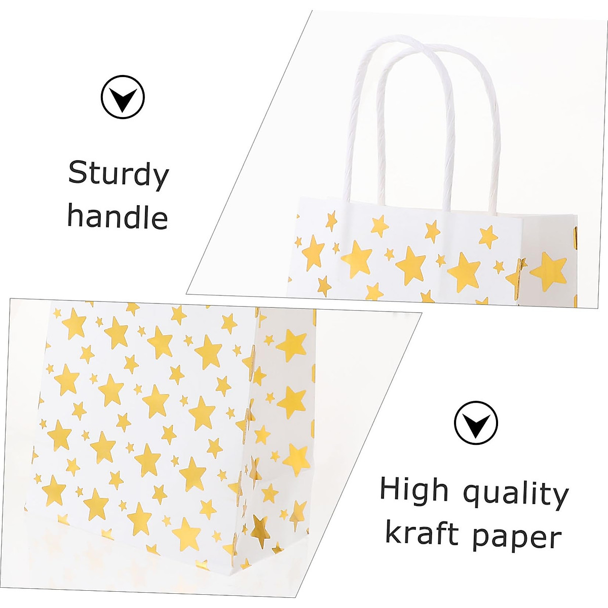 SOLUSTRE 24 Pcs Kraft Paper Gift Bag Gift Wrapping Bags Goodie Bags for Kids Xmas Gift Pouches Halloween Grocery Bags Drawstring Gift Bags Kids Gift Bags Christmas Customized Child Tote Bag