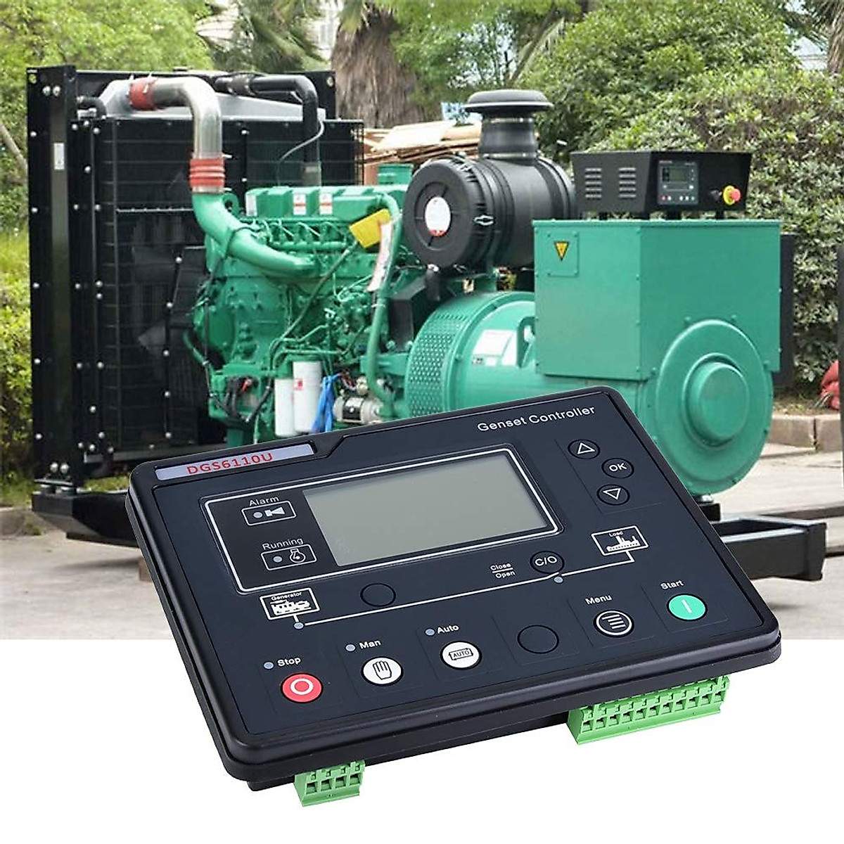 Electric Generator Controller Module, DGS6110U Electronic Generator Controller Module Control Panel LCD Display