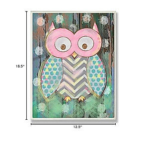 Stupell Industries Distressed Woodland Owl Wall Plaque, 13 x 19, Design by Artist Reesa Qualia