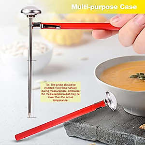 Instant Read Meat Thermometer for Grilling, Hawgiman Cooking Thermometer with 6IN Probe-Food Thermometer for Meat, Milk, Tea, Coffee, Drinks-Instant Read Thermometer